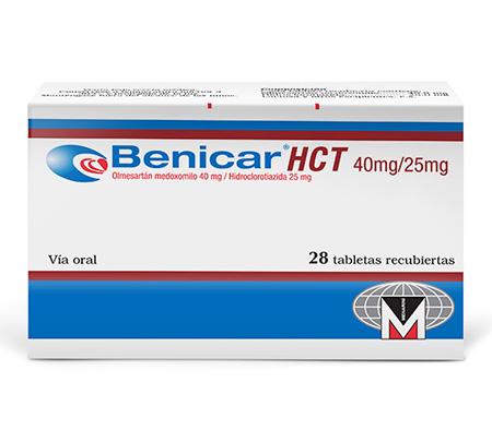 BENICAR HCT 40MG/25MG TABLETAS VIA ORAL X28