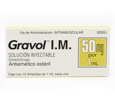 GRAVOL 50 MG AMPOLLA INYECTABLE