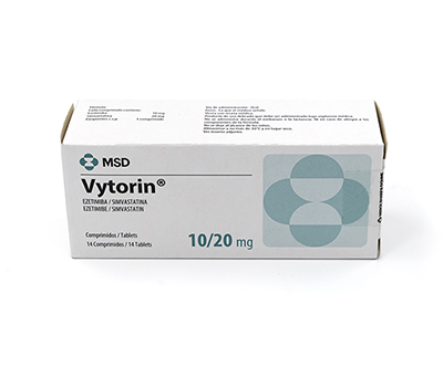 VYTORIN 10/20 TABLETAS VÍA ORAL