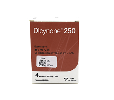 DICYNONE 250 mg 4 / 2 ML AMPOLLAS