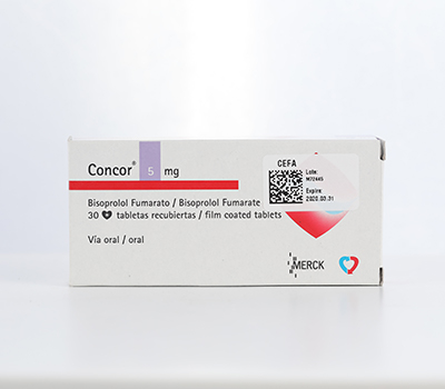 CONCOR 5 MG TABLETAS VIA ORAL