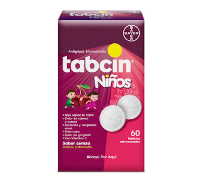 TABCIN NIÑOS TABLETAS EFERVESCENTES VIA ORAL