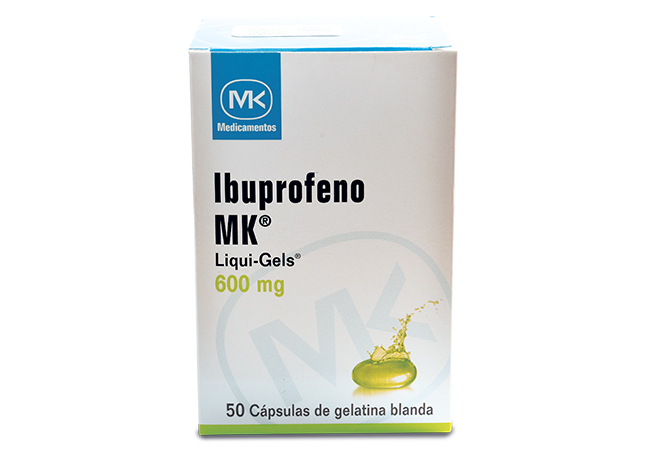 IBUPROFENO 600 MG LIQUI-GELS TABLETAS VIA ORAL