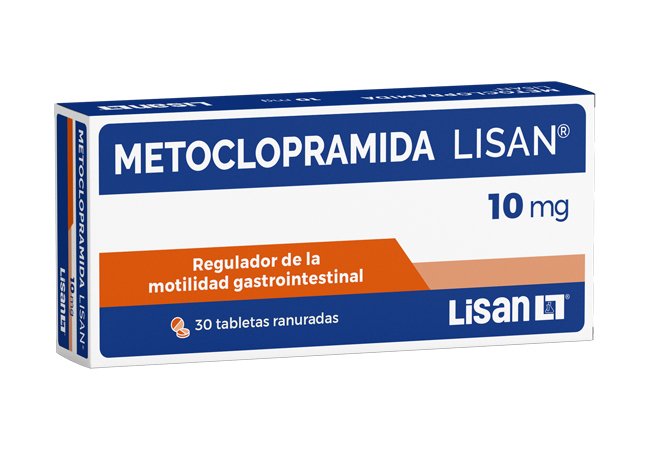 LISAN METOCLOPRAMIDA 10 MG TABLETAS VÍA ORAL