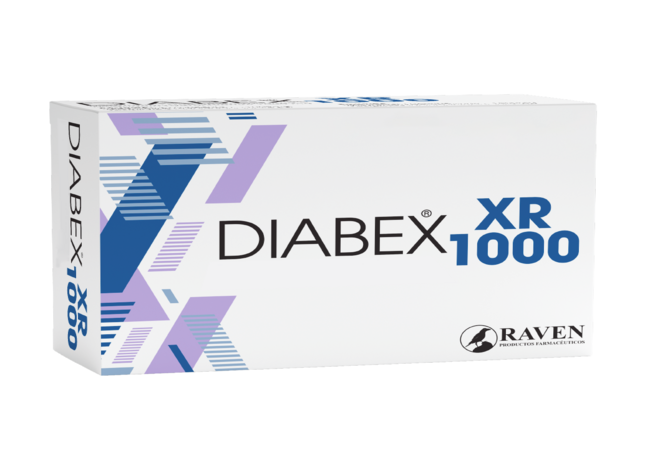 DIABEX XR RAVEN 1000 MG TABLETAS VÍA ORAL
