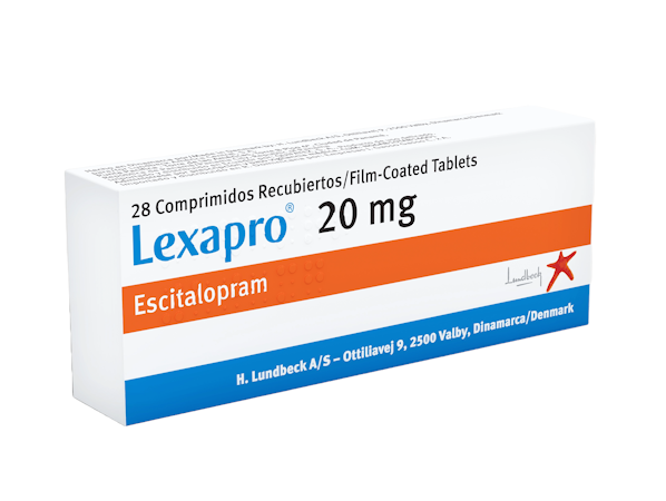 LEXAPRO 20 MG X 28 TABLETAS