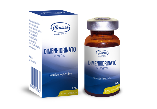 ALCAMES DIMENHIDRATO INYECTABLE 50MG/ML 5 ML