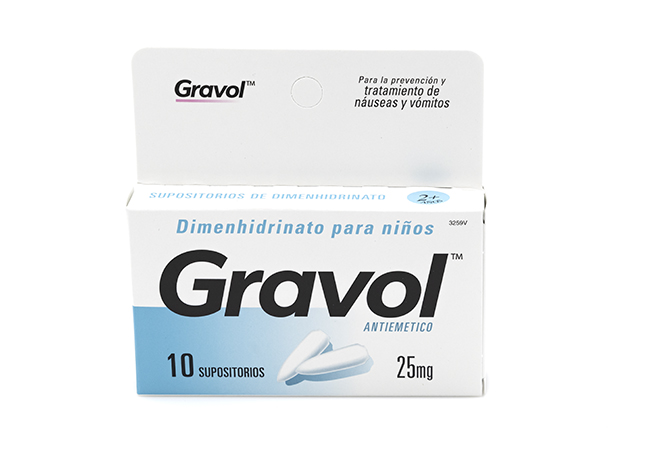 GRAVOL INFANTIL 25 MG SUPOSITORIOS