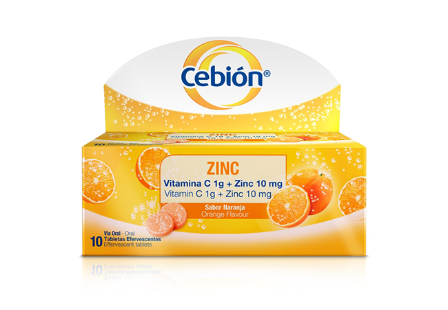 CEBION ZINC 1G/10MG 10 TABLETAS