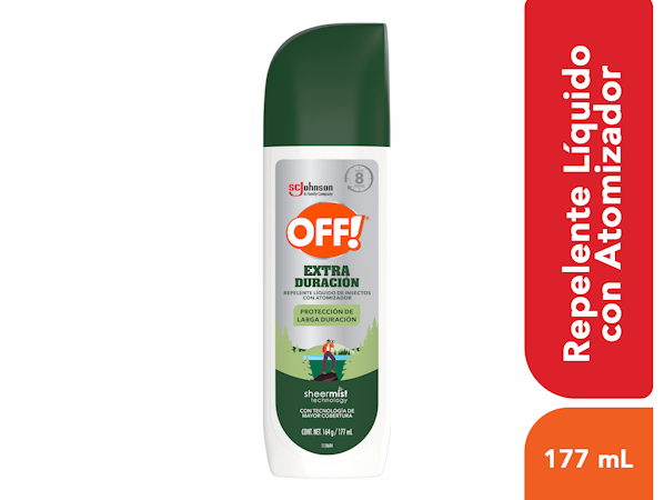 OFF EXTRA DURACIÓN REPELENTE LÍQUIDO INSECTOS ATOMIZADOR 177 ML