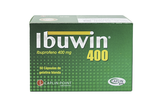 IBUWIN LIQUID GELS 400MG X 50