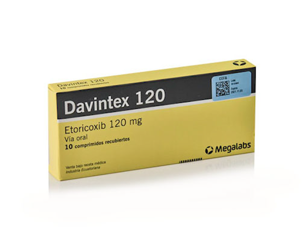 DAVINTEX 120 mg x 10 COMPRIMIDOS