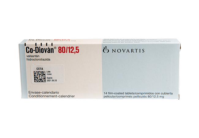 CO DIOVAN 80/12.5 MG TABLETAS VIA ORAL