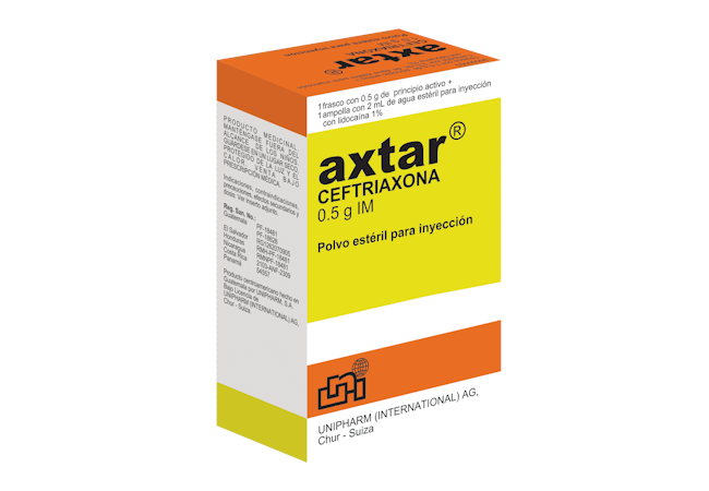 AXTAR 0.5 GR INYECTABLE 1 AMPOLLA