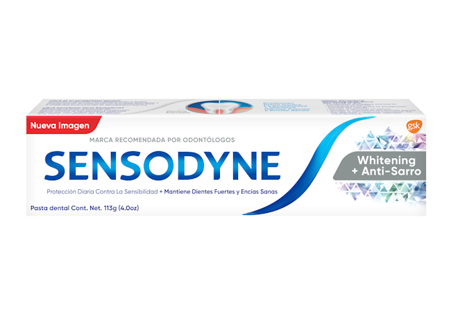 SENSODYNE PASTA WHITENING + ANTISARRO MENTA 113 GR