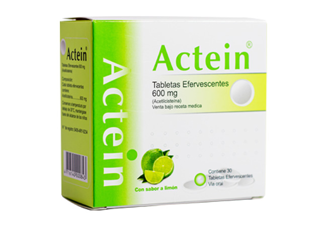 ACTEIN LIMÓN 600 MG TABLETAS VÍA ORAL