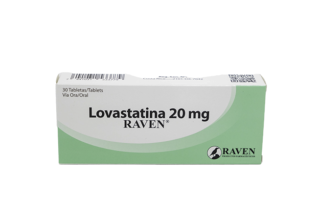 LOVASTATINA RAVEN TABLETAS 20MG X 30