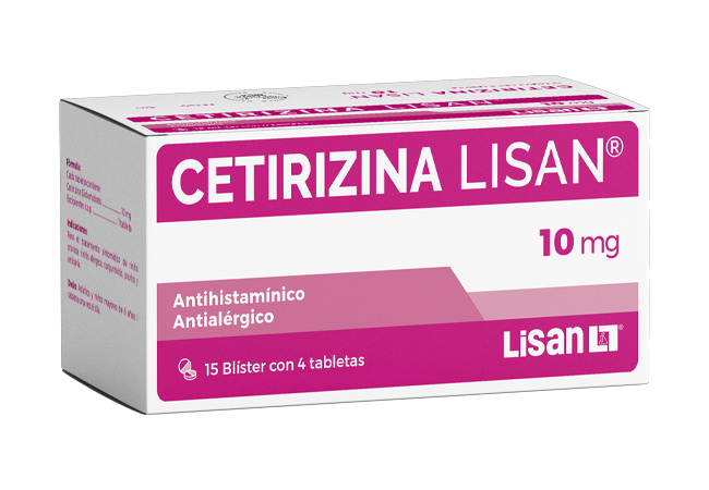 CETIRIZINA LISAN 10 MG TABLETAS VÍA ORAL